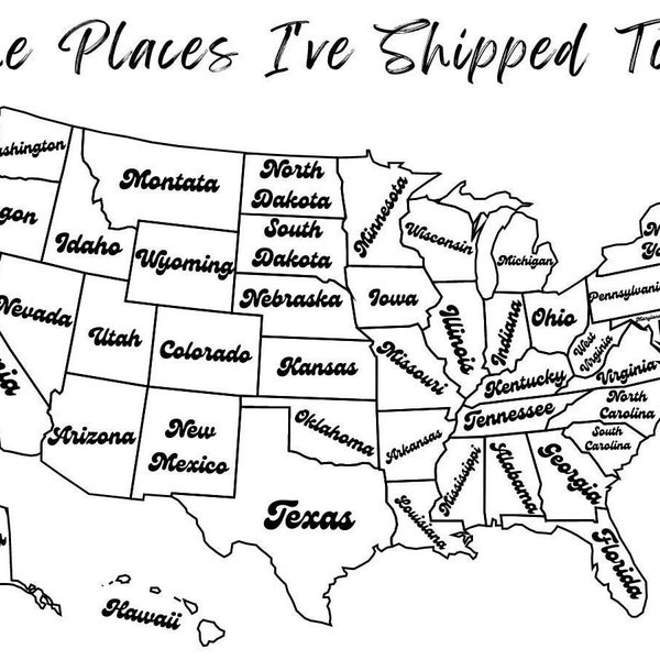 Blank Sales Map - Etsy