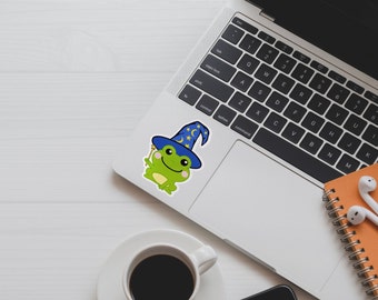 Wizard Frog Rainbow Holographic Vinyl Sticker - Etsy