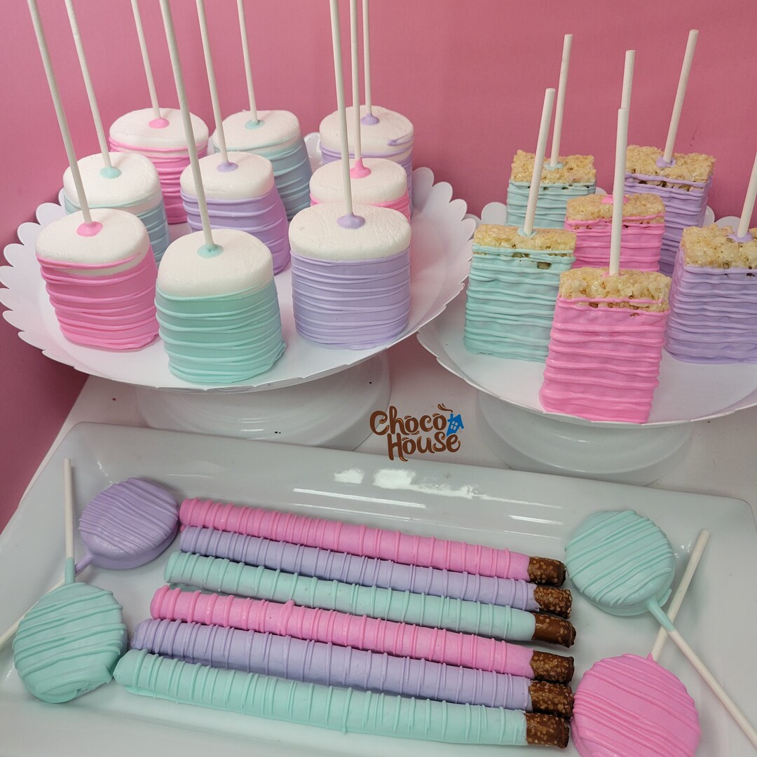 Pastel Color Party Chocolate Treats Bundle. Chocolate Covered Treats ...