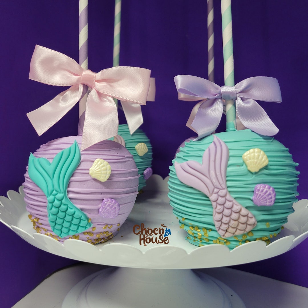 Mermaid Chocolate Candy Apples Candy Table. 10 Apples. - Etsy