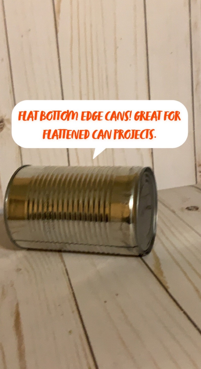 Tin Cans - 4"x3", 12 Count, Flat Bottoms, Empty Soup / Veggie Cans ...