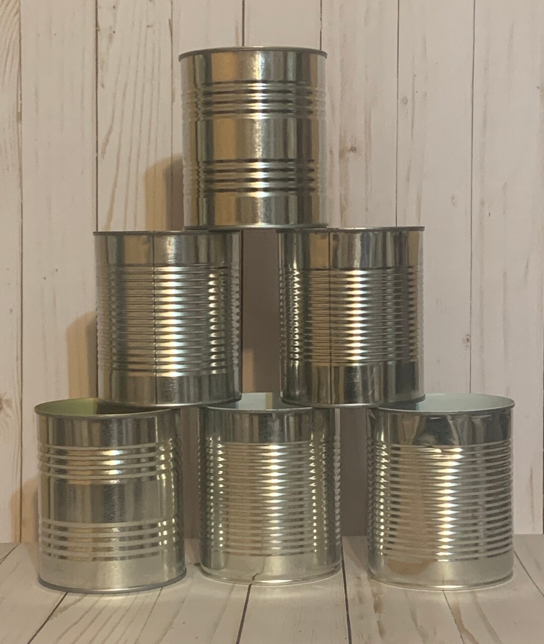 Medium Tin Can, 4.5 H X 4 W, Qty 6, Smooth Edge. DIY Tin Can - Etsy