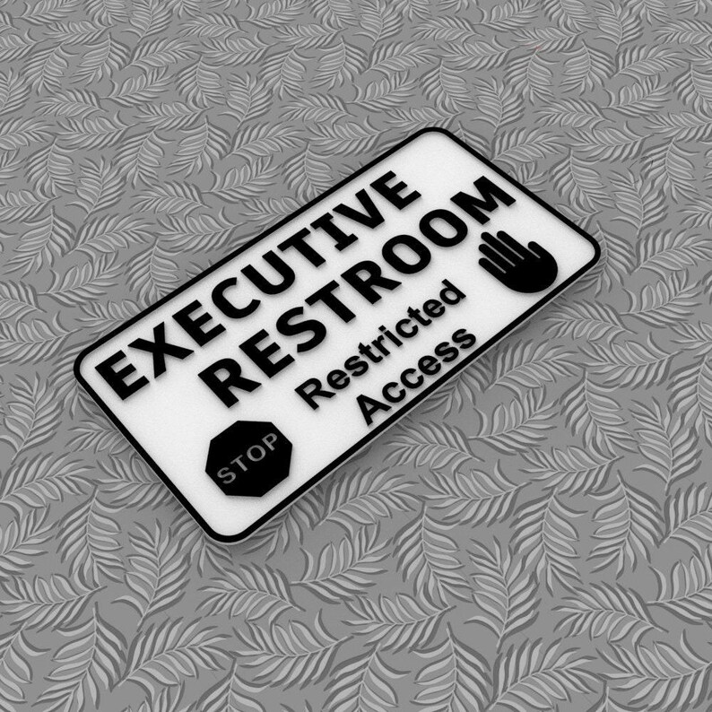 Sign | Executive Restroom Restricted Access - Etsy
