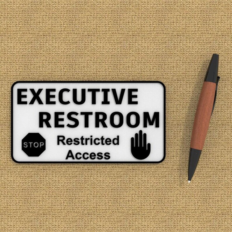 Sign | Executive Restroom Restricted Access - Etsy
