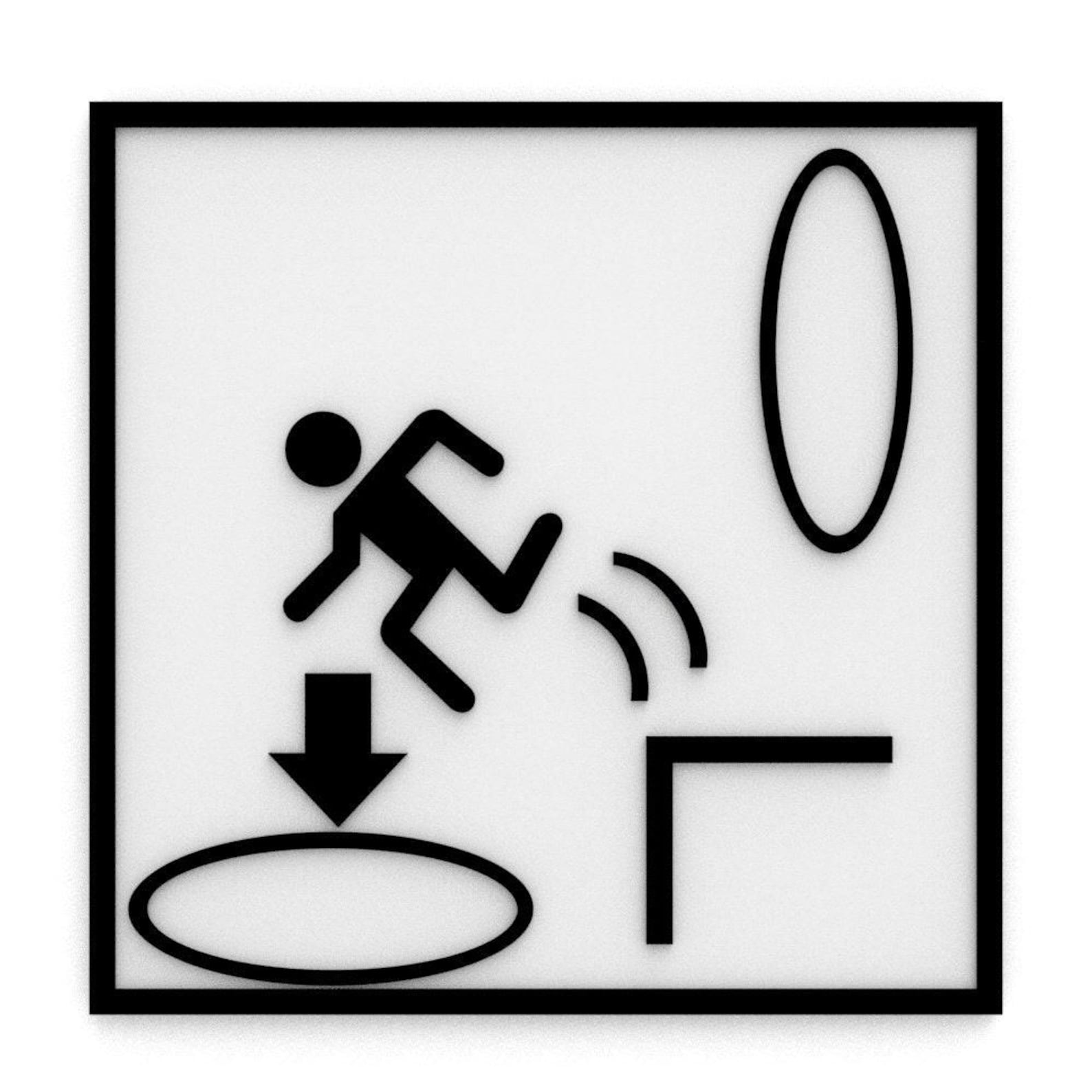 Sign | Portal Sign Hole Fall - Etsy