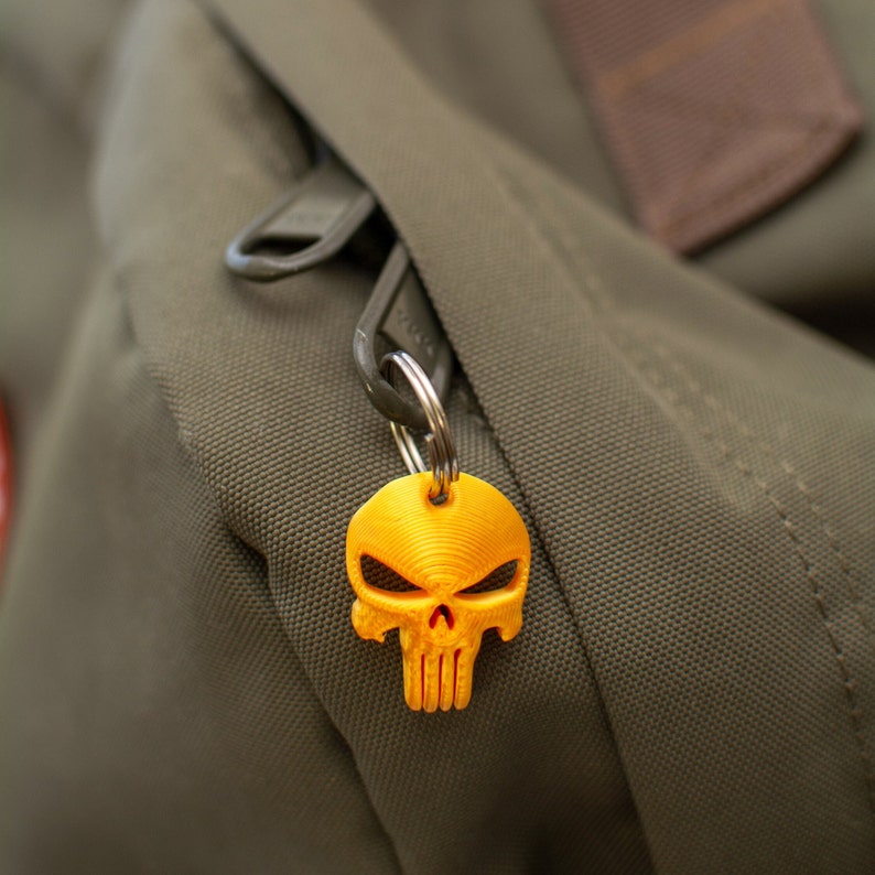 Set of 10 Punisher Skull Zipper Pull Pendent Necklace - Etsy
