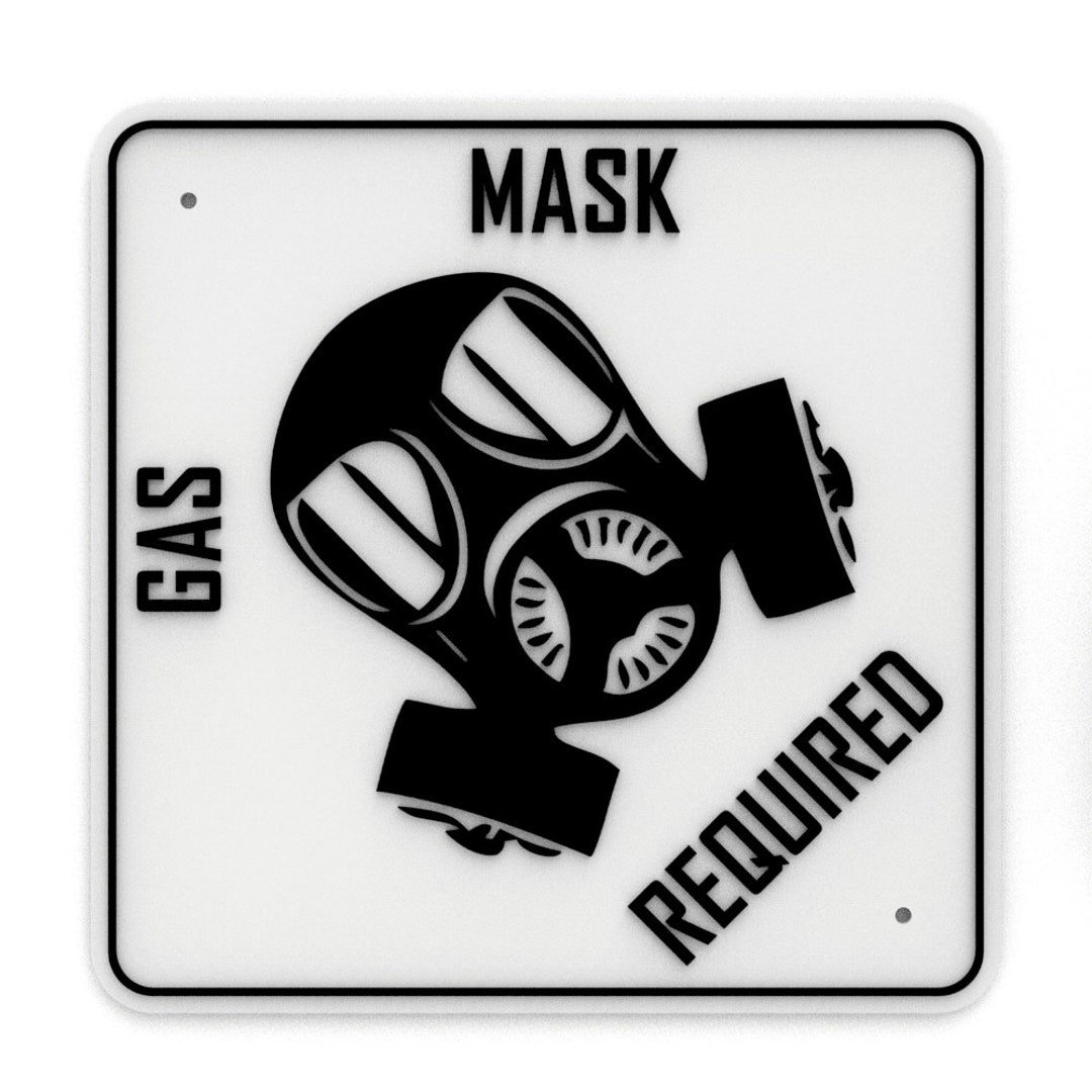 Sign Gas Mask Required - Etsy