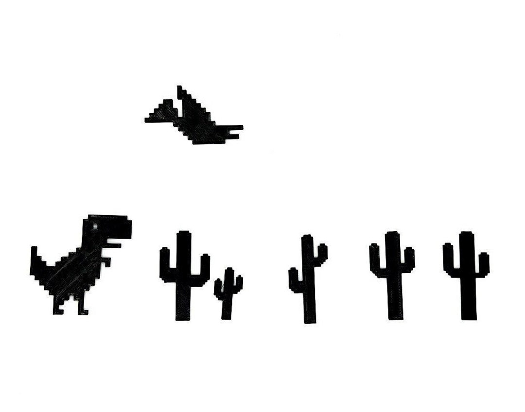 Google No Internet Wall or 3d Desk Art Includes Dinosaur, Bird, Five ...