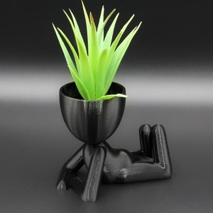 Laying Stick Figure Head Succulent Planter - Etsy