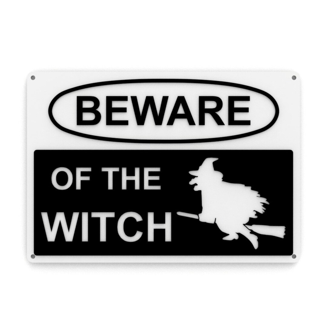 Beware Sign Beware of the Witch - Etsy