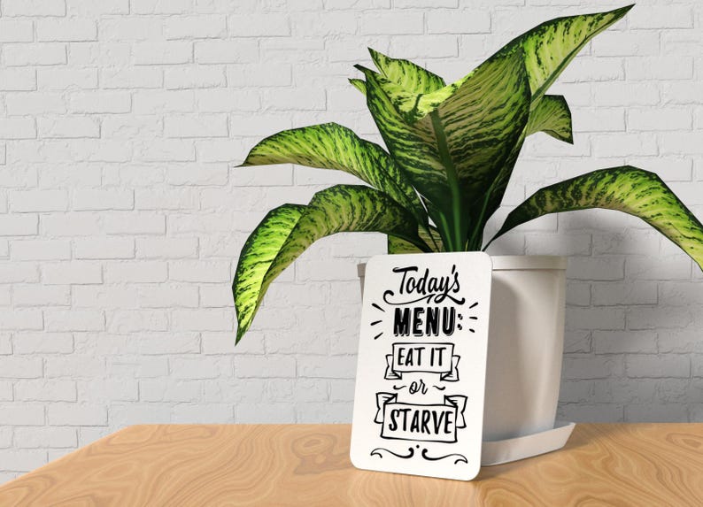 Bold 3D Printed Eat It Starve Sign Wall Art – Durable PLA Sign for ...