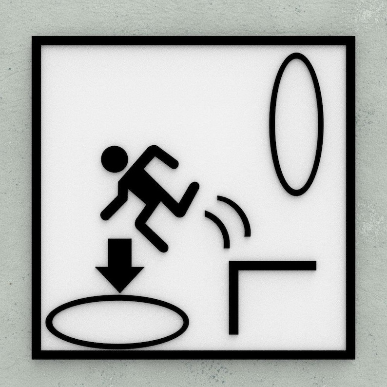 Sign | Portal Sign Hole Fall - Etsy