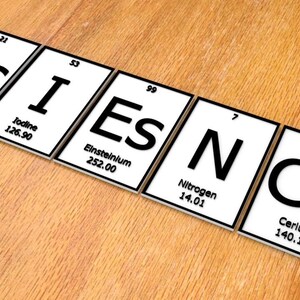 Sciesnce | Periodic Table of Elements Wall, Desk or Shelf Sign - Etsy Canada