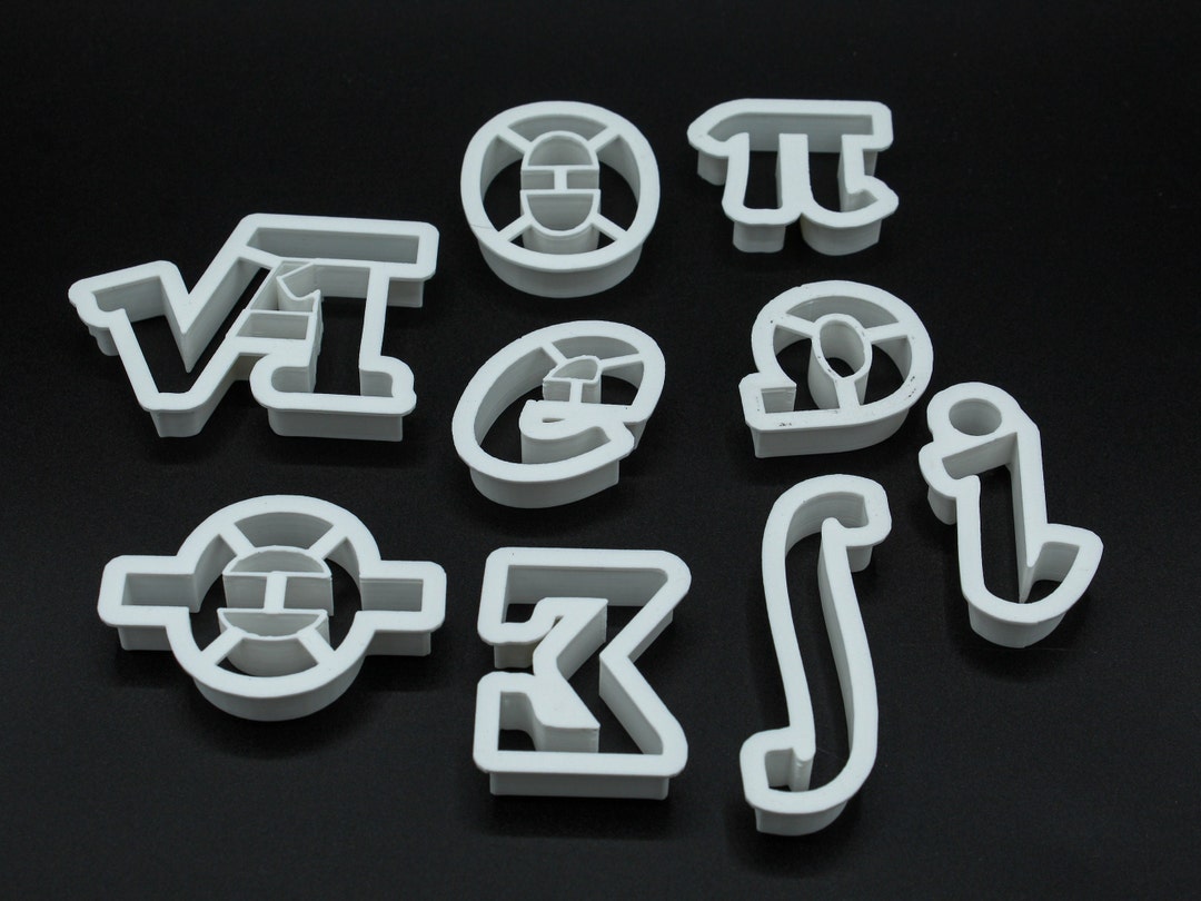 Set of 9 Math Greek Symbols Cookie, Fondant, Playdough Cutter Perfect ...