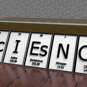 Sciesnce | Periodic Table of Elements Wall, Desk or Shelf Sign - Etsy Australia