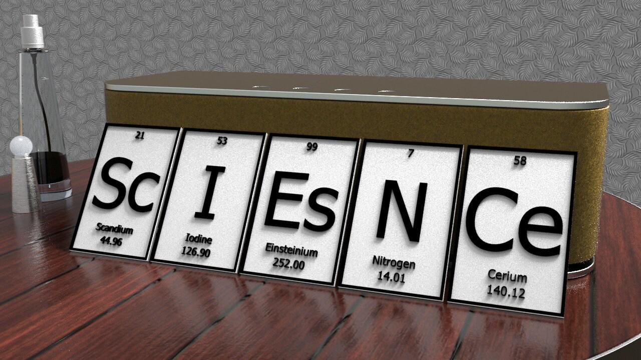 Sciesnce | Periodic Table of Elements Wall, Desk or Shelf Sign - Etsy