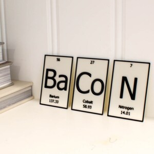 Bacon Periodic Table of Elements Wall Desk or Shelf Sign - Etsy