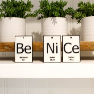 Benice Periodic Table of Elements Wall, Desk or Shelf Sign - Etsy