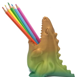 Dinosaur Pen/pencil Holder Gluttonosaurus Aka Gobbleosaurus - Etsy