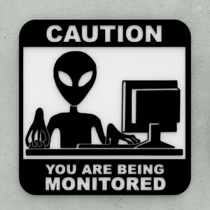 Funny Sign Caution: You Are Being Monitored - Etsy