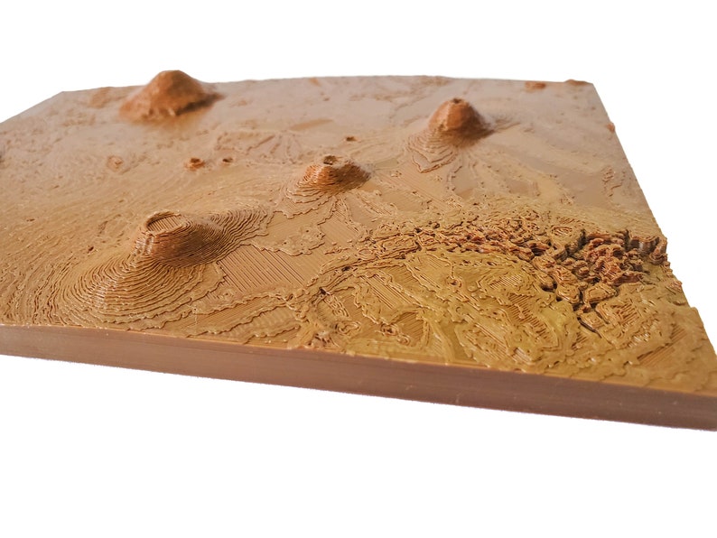 Mars 3D Topography Map of the Largest Volcanic Region on Mars | Etsy