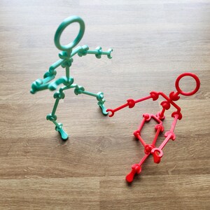 Fidget Adjustable STICK FIGURES 8 Tall Flexible Articulating 3d Printed ...