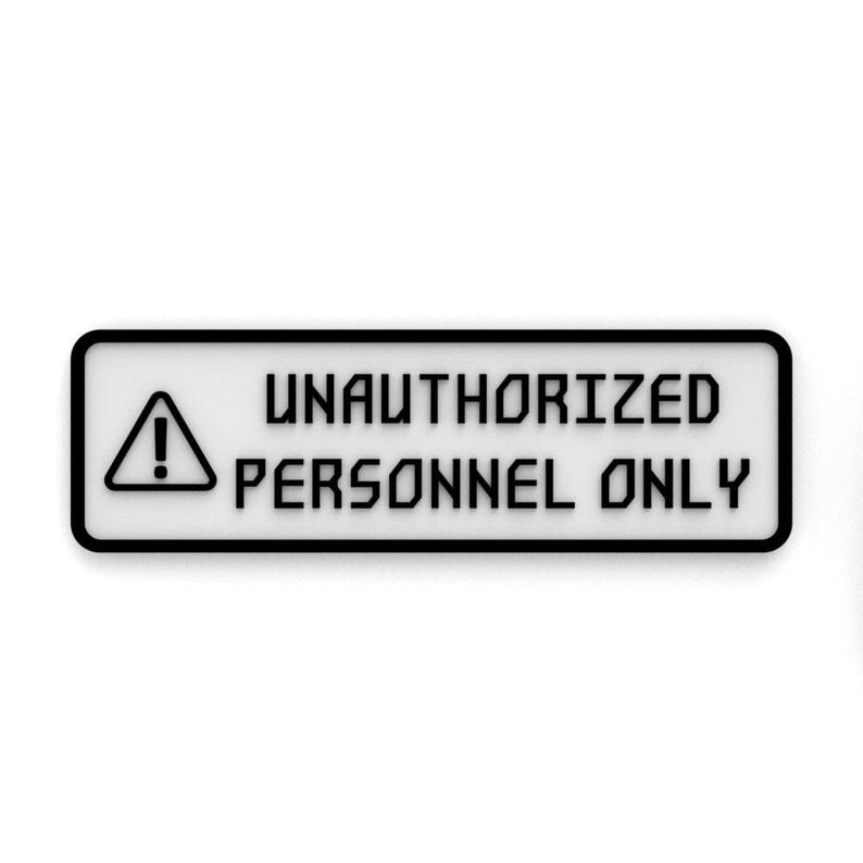 Sign |unauthorized Personnel Only - Etsy