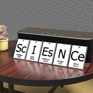 Sciesnce | Periodic Table of Elements Wall, Desk or Shelf Sign - Etsy Canada