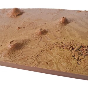 Mars 3D Topography Map of the Largest Volcanic Region on Mars - Tharsis ...
