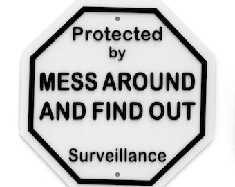 Protected by Mess Around and Find Out - Hoplophobia Sign - F Around and ...