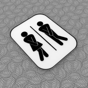Toilet Sign Male & Female – 3D Printed Restroom Decor - Etsy Australia