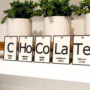 Chocolate | Periodic Table of Elements Wall, Desk or Shelf Sign - Etsy