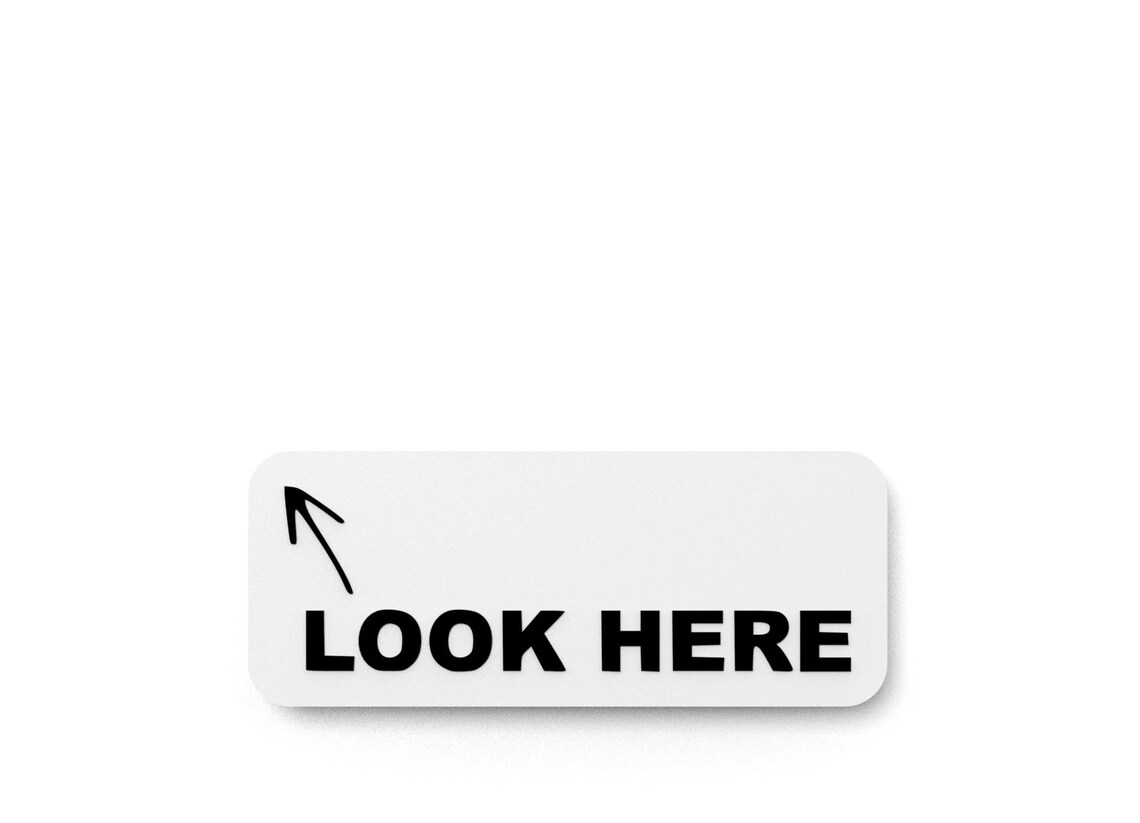Look Here | Funny Sign for Home or Office - Etsy