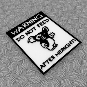 Funny Gremlins Sign | Warning! Do Not Feed After Midnight - Etsy