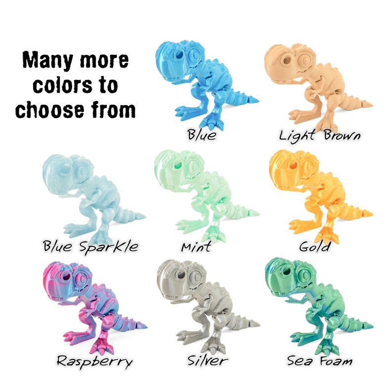 Jumbo Friendly Fidget Dinosaur T-rex Choose Any Color - Etsy