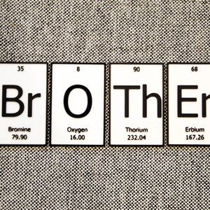 Brother Periodic Table of Elements Wall, Desk or Shelf Sign - Etsy