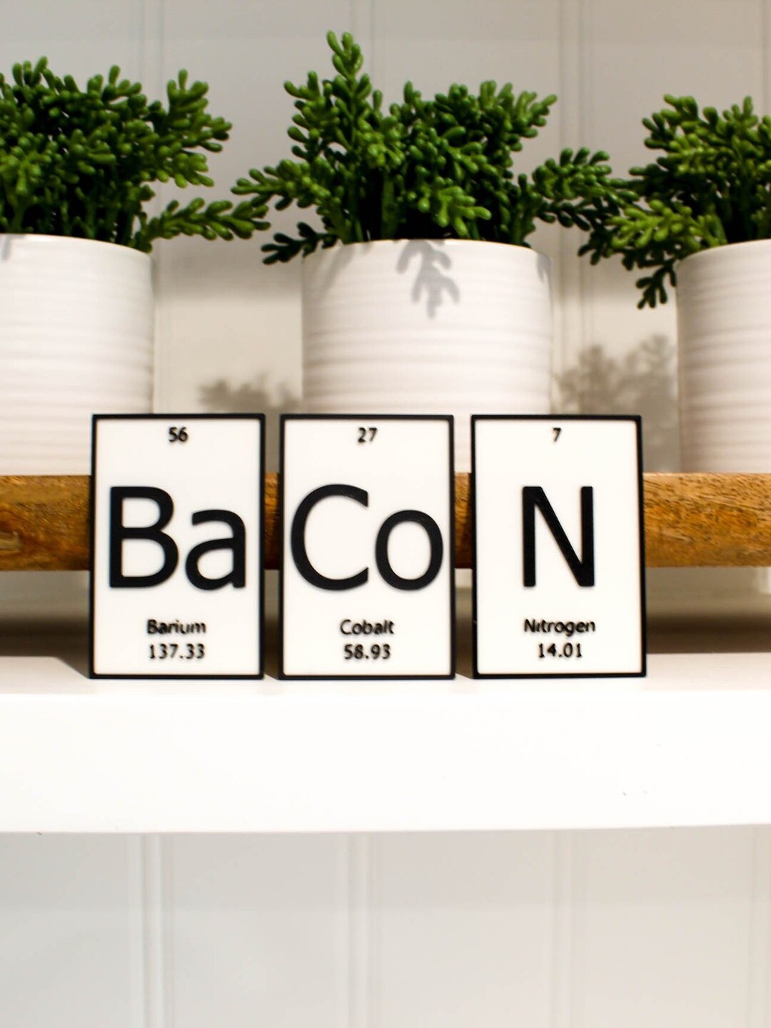 Bacon Periodic Table of Elements Wall, Desk or Shelf Sign - Etsy
