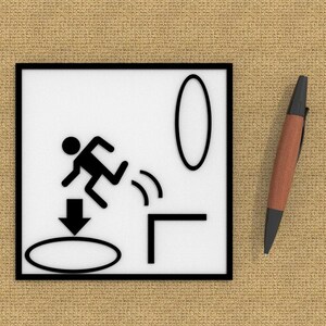 Sign | Portal Sign Hole Fall - Etsy