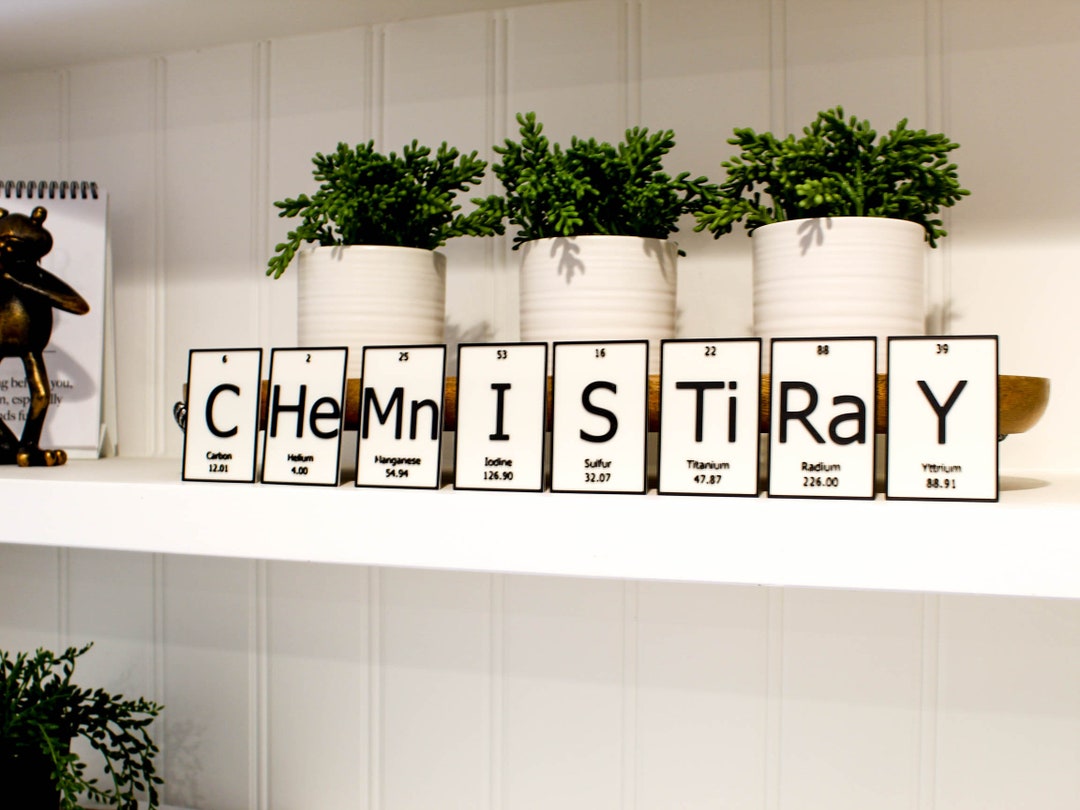 Chemnistiray Periodic Table of Elements Wall Desk or Shelf - Etsy