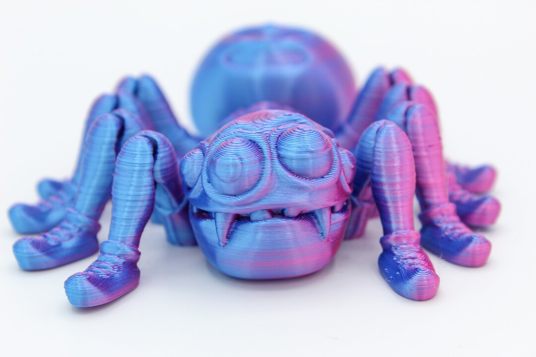Jumbo Friendly Fidget SPIDER Flexible Articulating 3d Printed Companion ...
