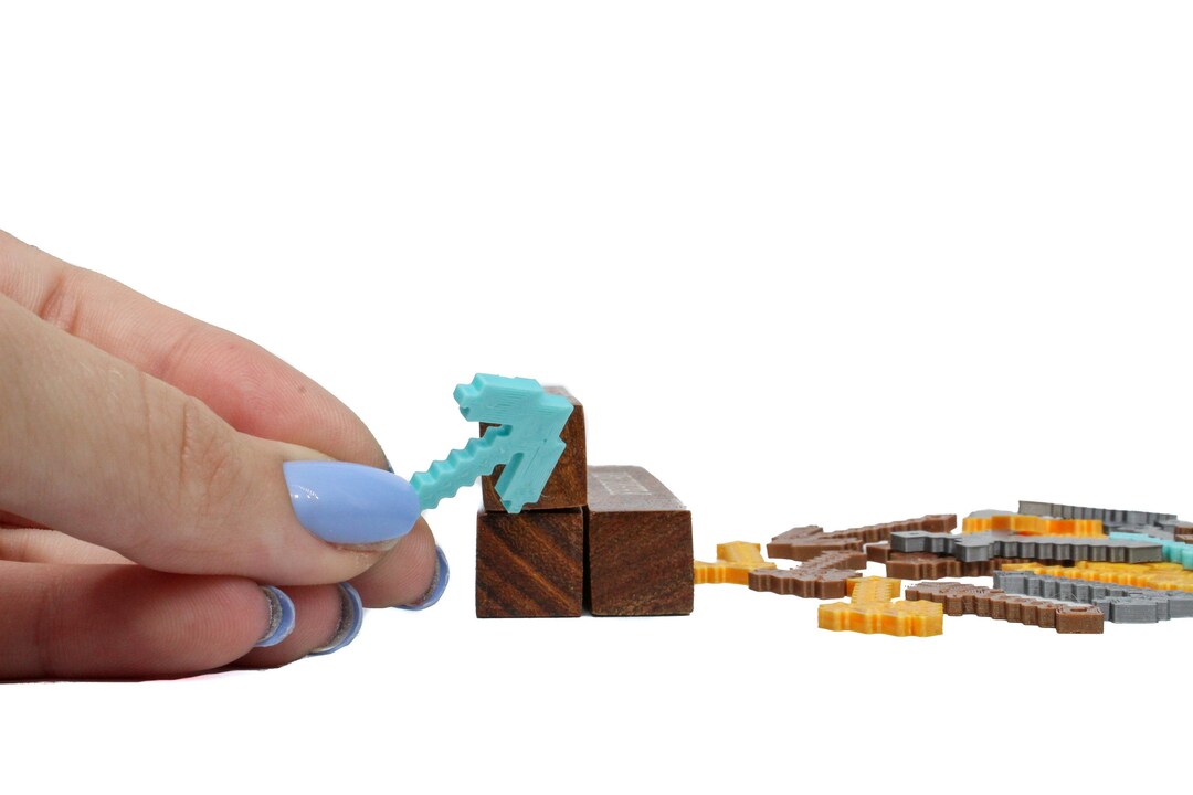 Set of Each of the 5 Minecraft Tools in Your Choice of Material diamond ...