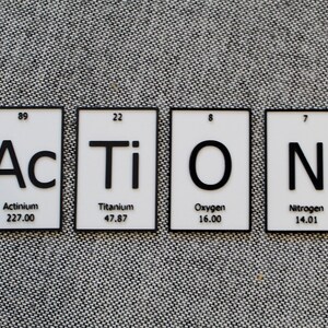 Action Periodic Table of Elements Wall, Desk or Shelf Sign - Etsy