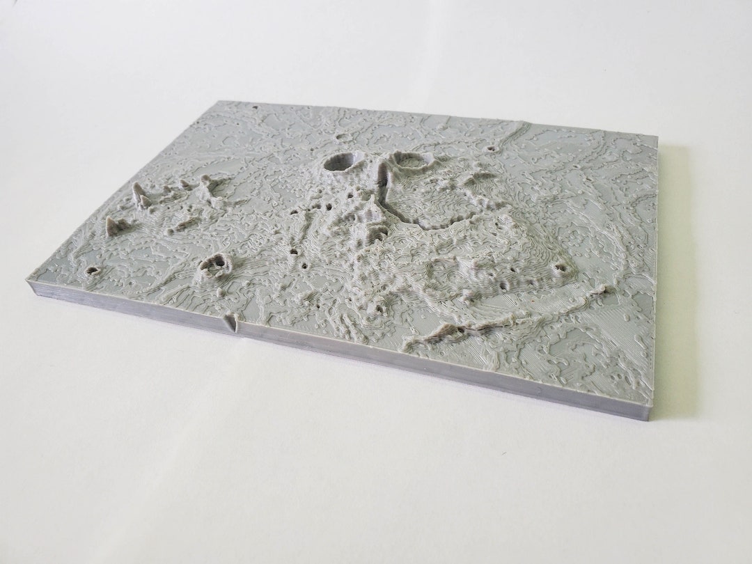 3D Topography Map of the Aristarchus Region on the Moon - Etsy
