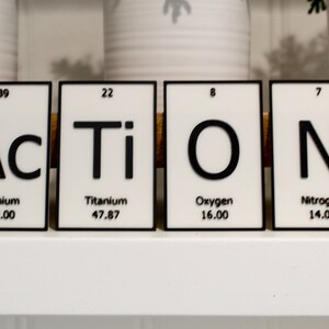 Action Periodic Table of Elements Wall, Desk or Shelf Sign - Etsy