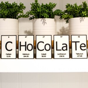 Chocolate Periodic Table of Elements Wall, Desk or Shelf Sign - Etsy