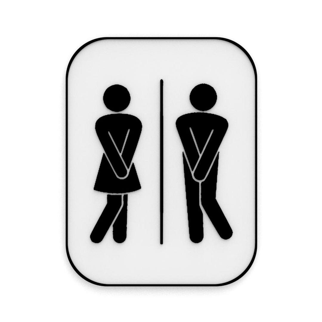 Male & Female Toilet Sign 3D Printed Restroom Decor - Etsy UK