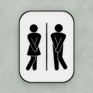 Toilet Sign Male & Female – 3D Printed Restroom Decor - Etsy Australia