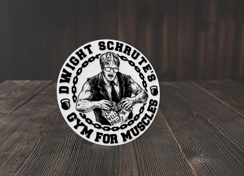 Dwight Schrutes Gym for Muscles | Funny Sign for Home or Office - Etsy