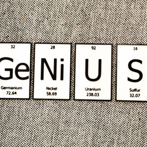 Genius | Periodic Table of Elements Wall, Desk or Shelf Sign - Etsy