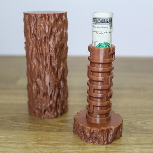 Geocache Fake Log With a Hidden Center Exposed by Solving a - Etsy